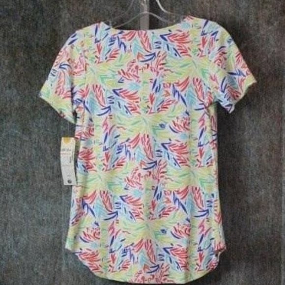 Lulu-B | Tops | Womens Lulu B Short Sleeve Shirt Colorful Comfy ...